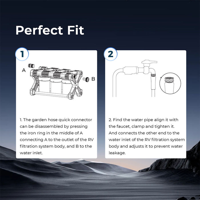 RV Water Filter System 3-Stage | GlacierFresh AUQAGO RV Filtration
